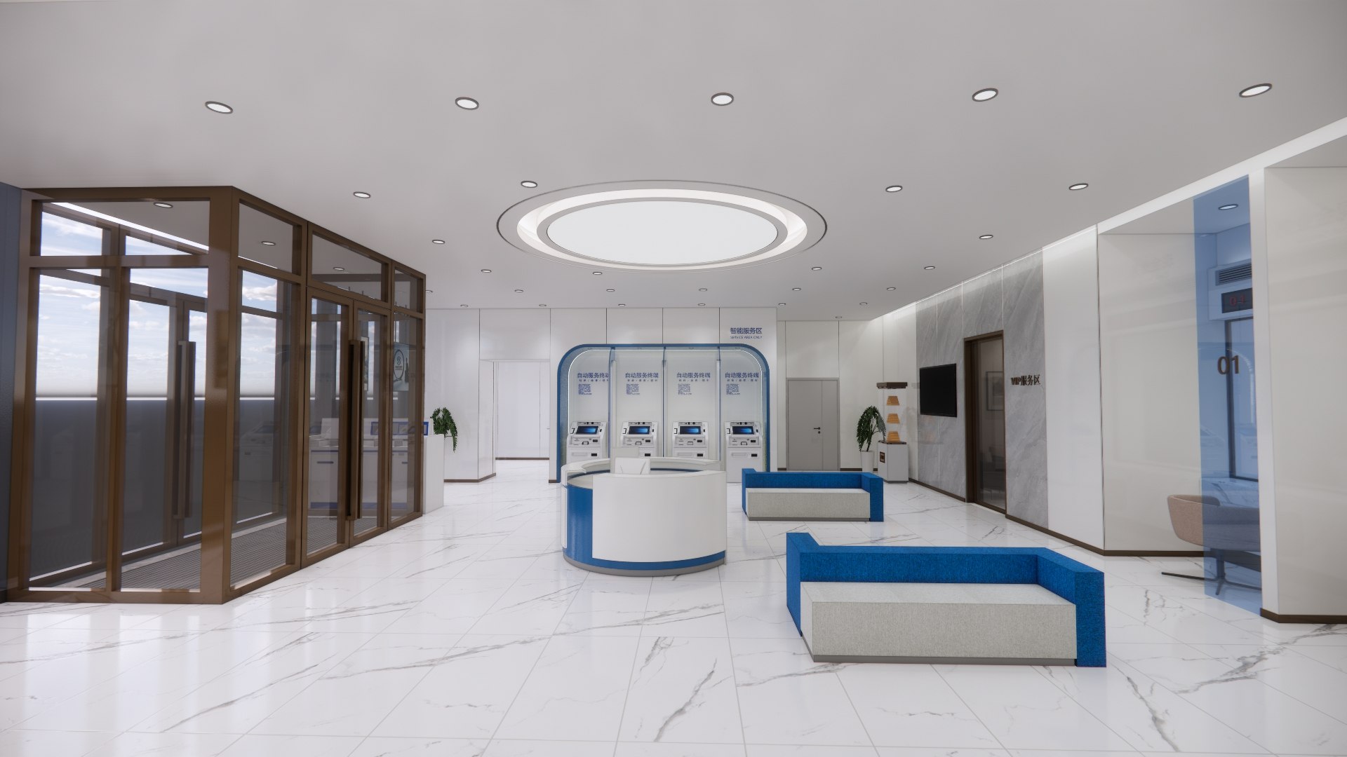 Bank Room Interior-A3 3D Model - TurboSquid 2123685