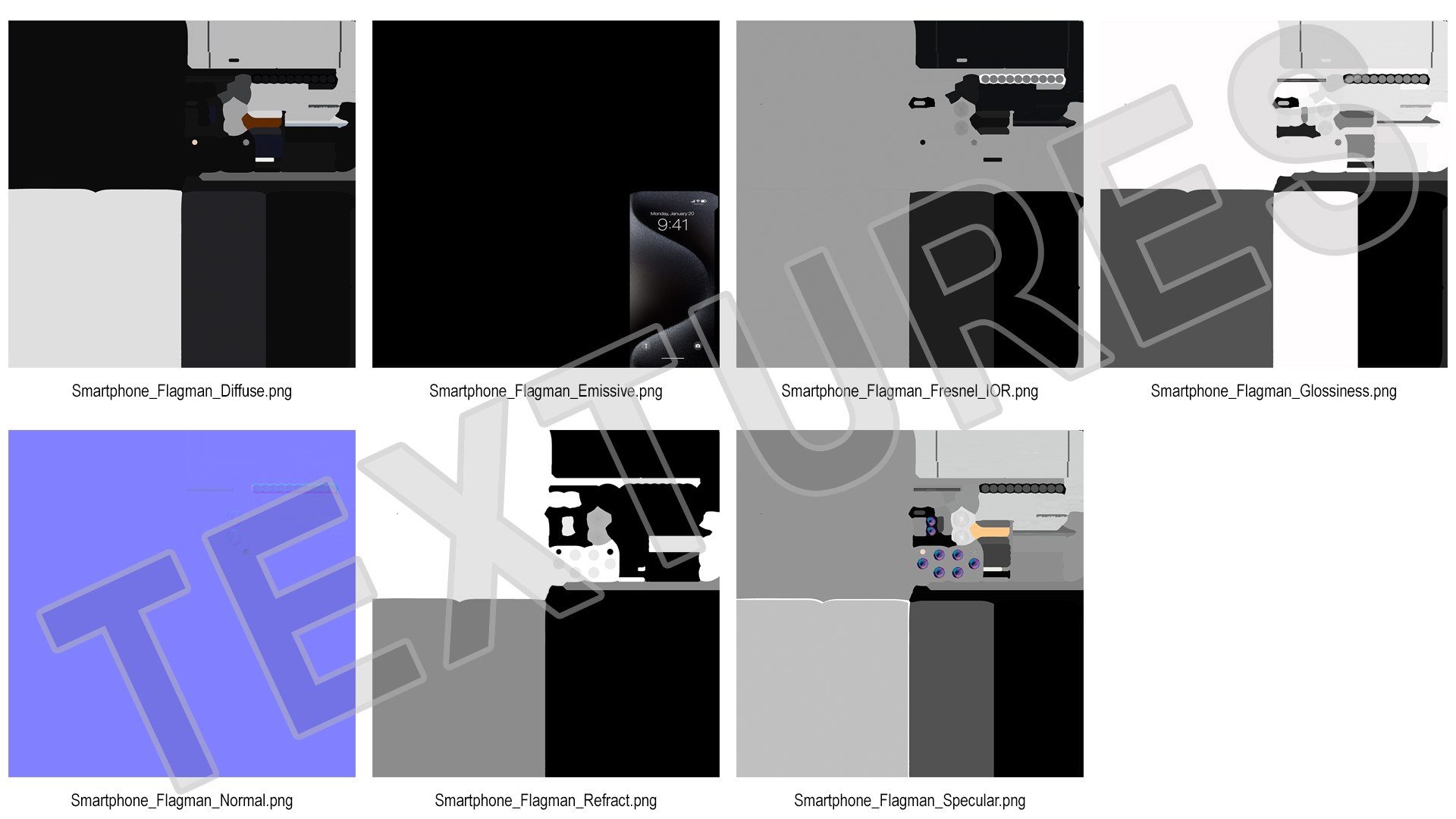 3D Smartphone Flagman Silver - TurboSquid 2140988