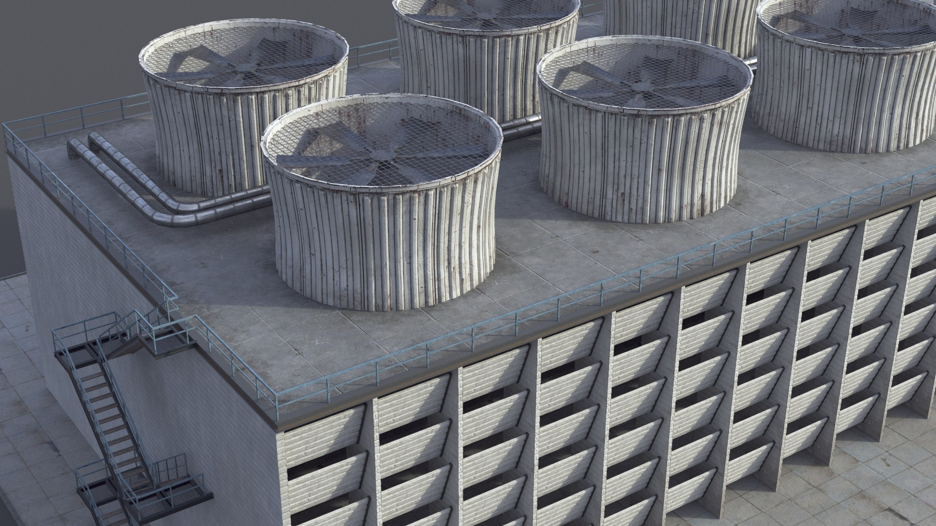 3D Model Cooling Tower - TurboSquid 1581438