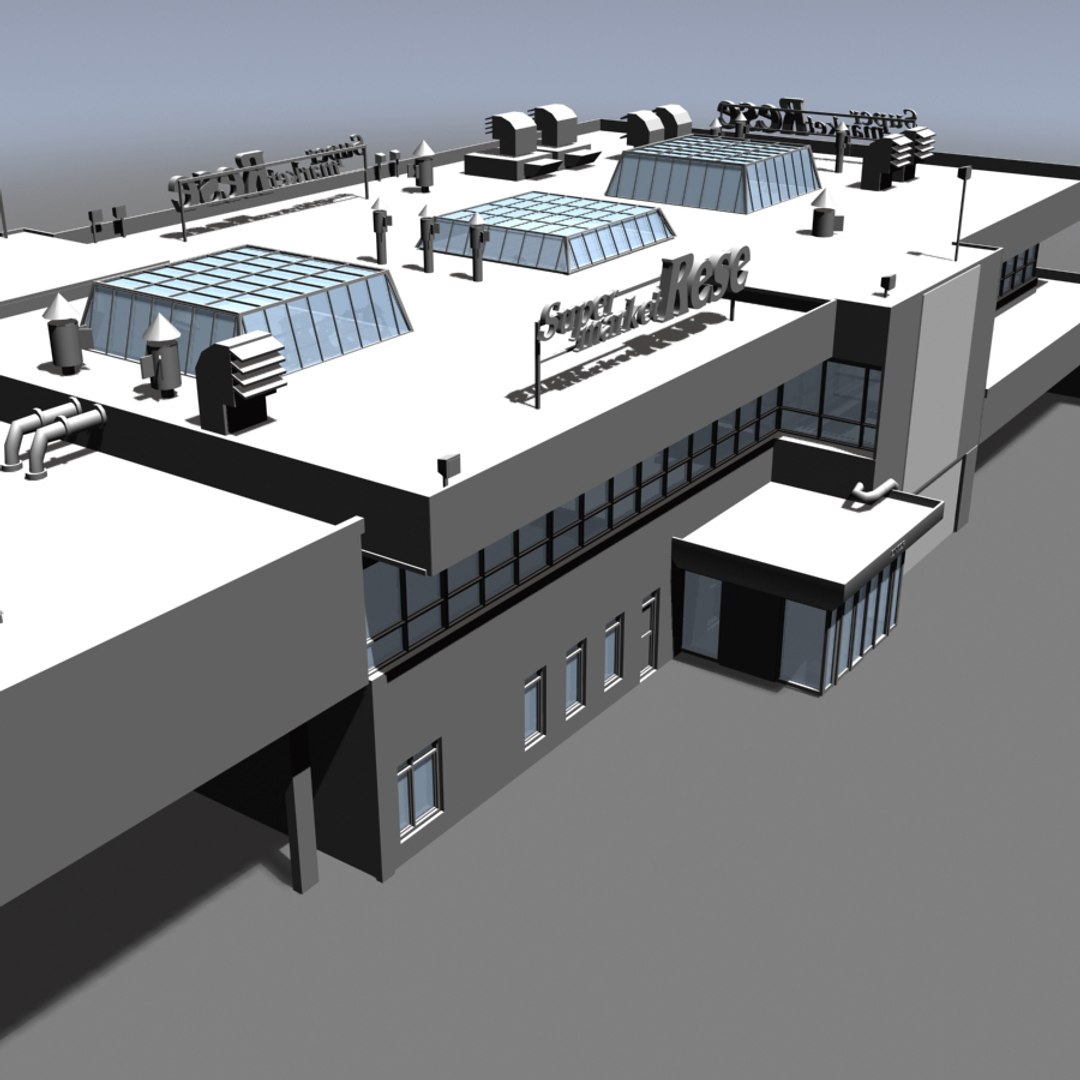 Supermarket Market 3d Model