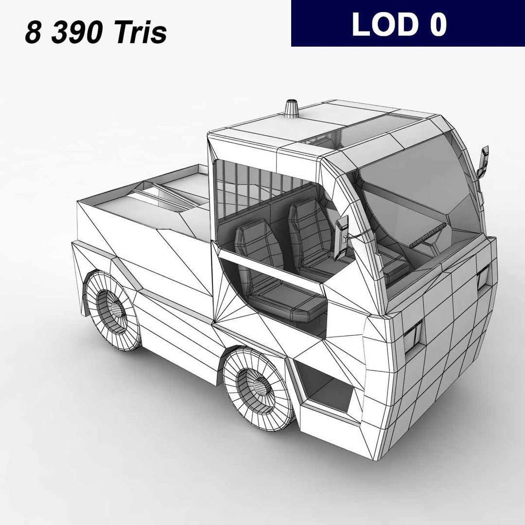 tld jet-16 baggage tractor 3d model