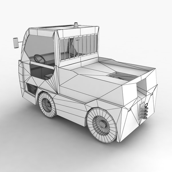 tld jet-16 baggage tractor 3d model