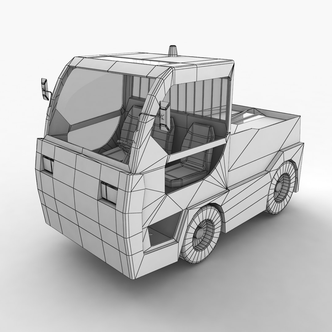 Tld Jet-16 Baggage Tractor 3d Model
