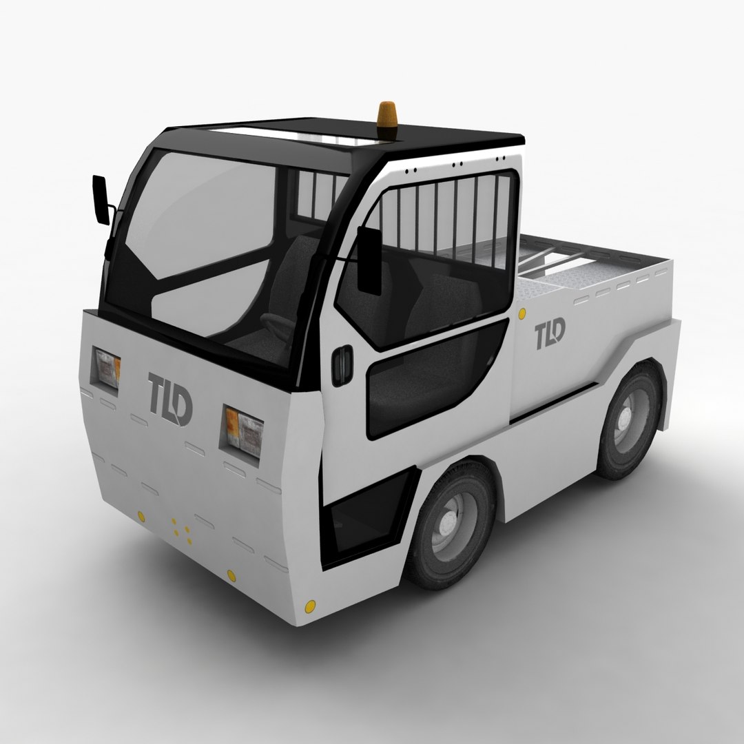 tld jet-16 baggage tractor 3d model