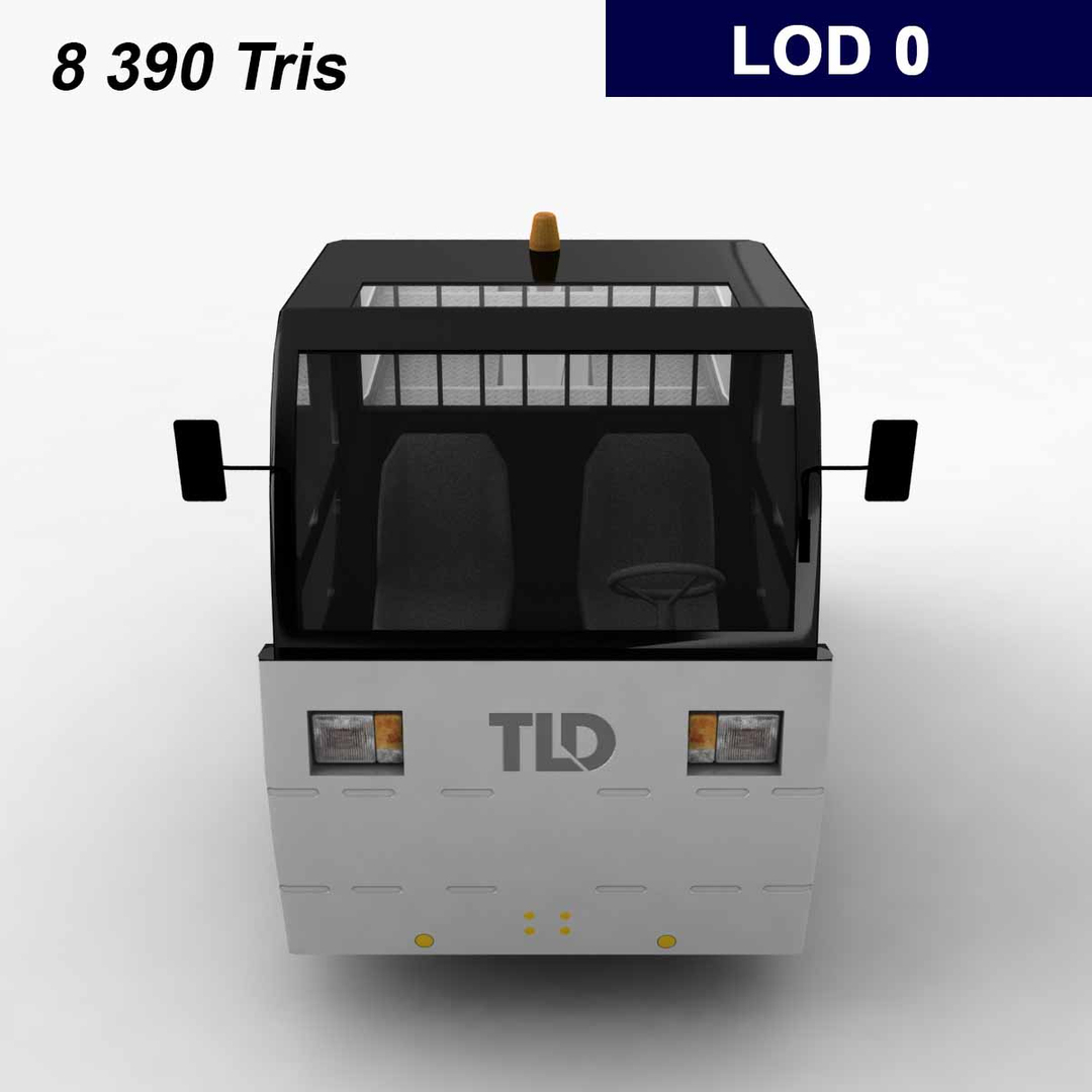 tld jet-16 baggage tractor 3d model