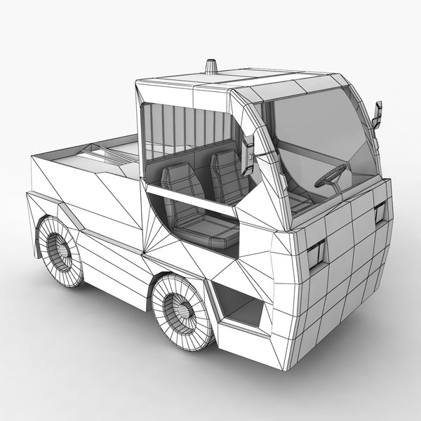 tld jet-16 baggage tractor 3d model