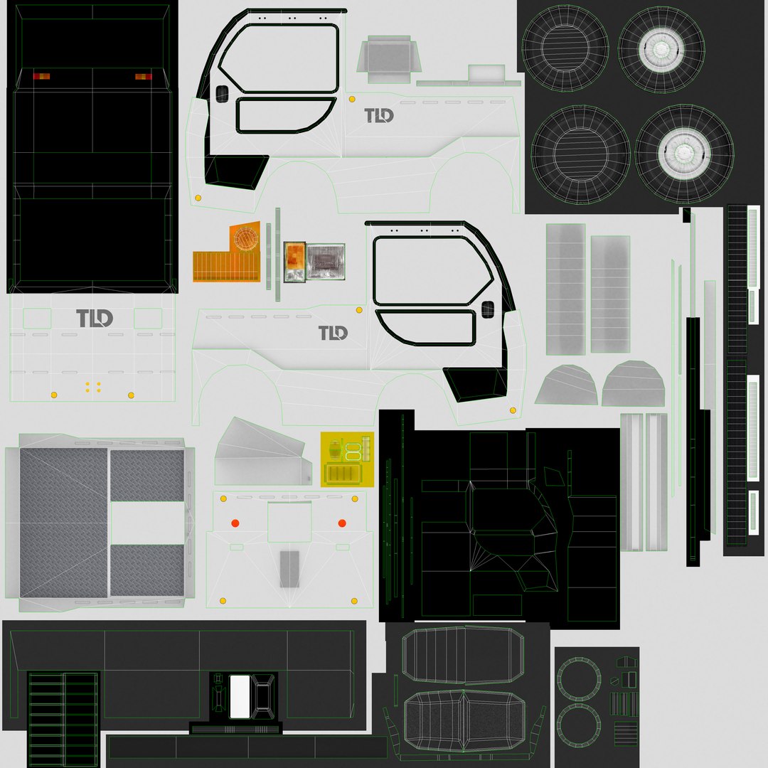 Tld Jet-16 Baggage Tractor 3d Model