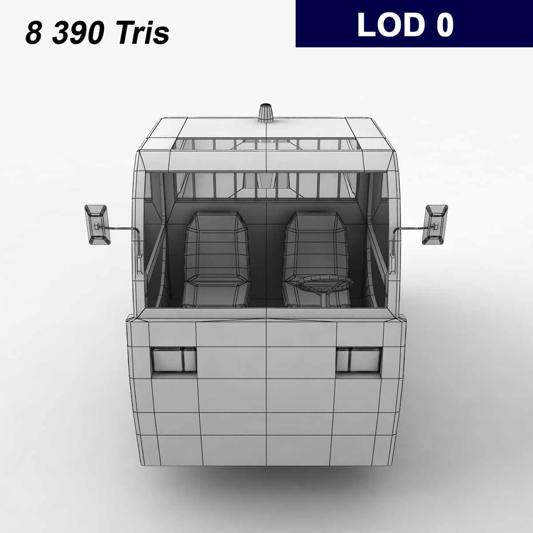 tld jet-16 baggage tractor 3d model