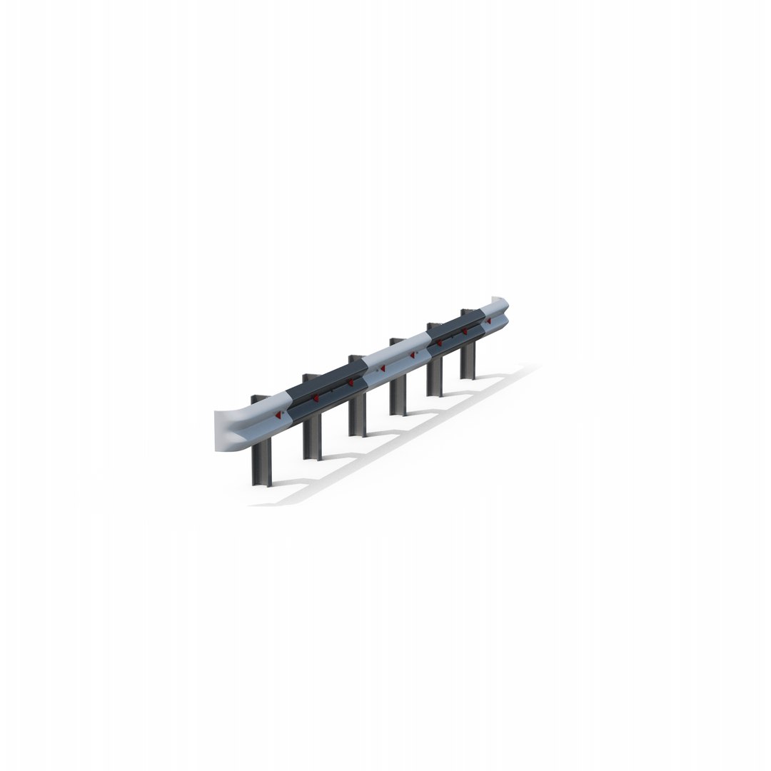 Highway Guardrail 3D Model - TurboSquid 2082432