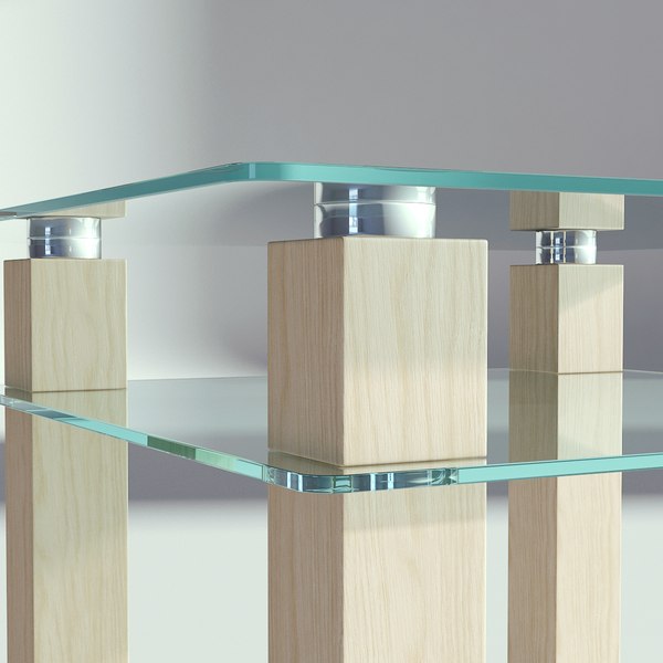Glass wood table 3D model - TurboSquid 1448855