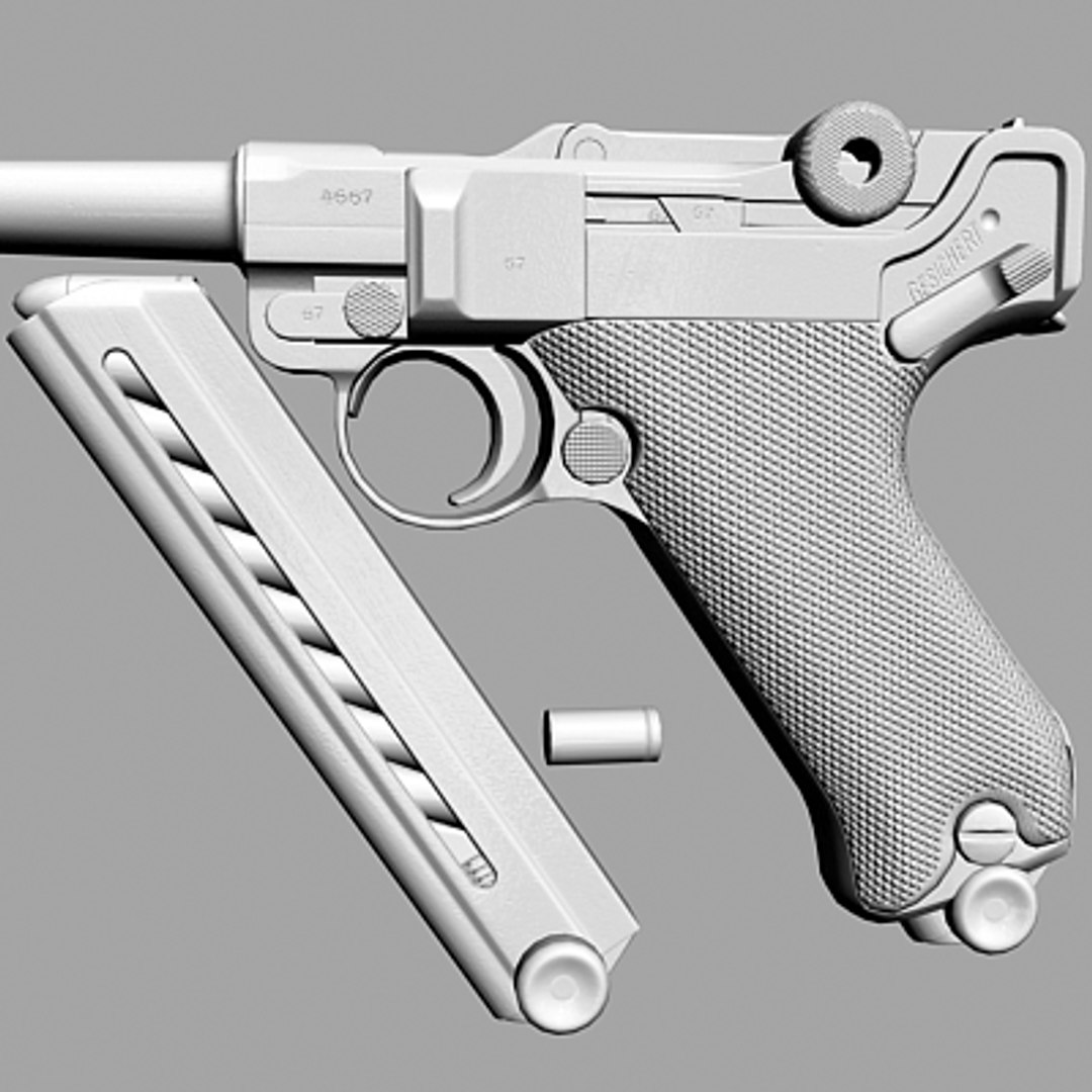 luger p08 3d model