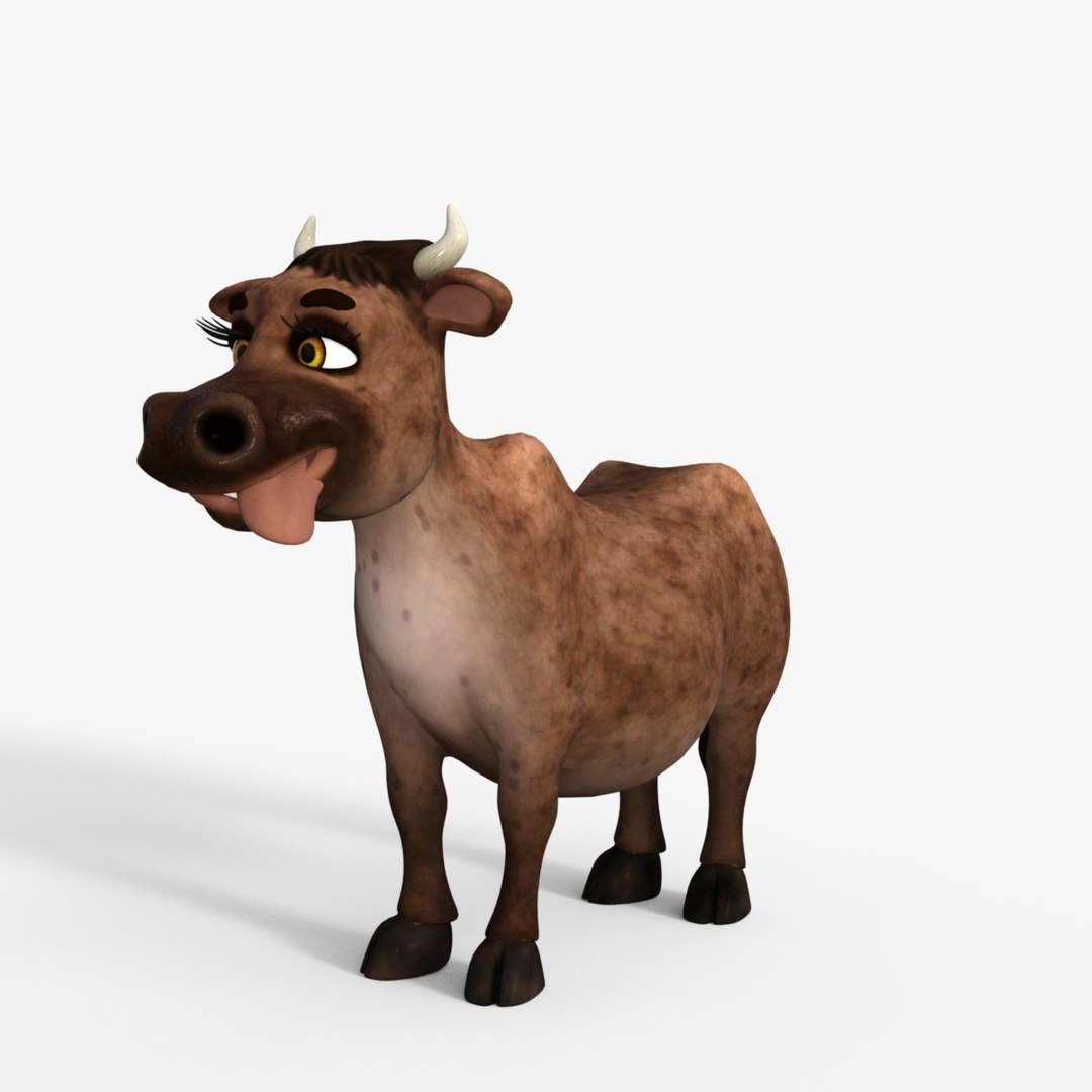 Cartoon Cow 3D model - TurboSquid 2143076