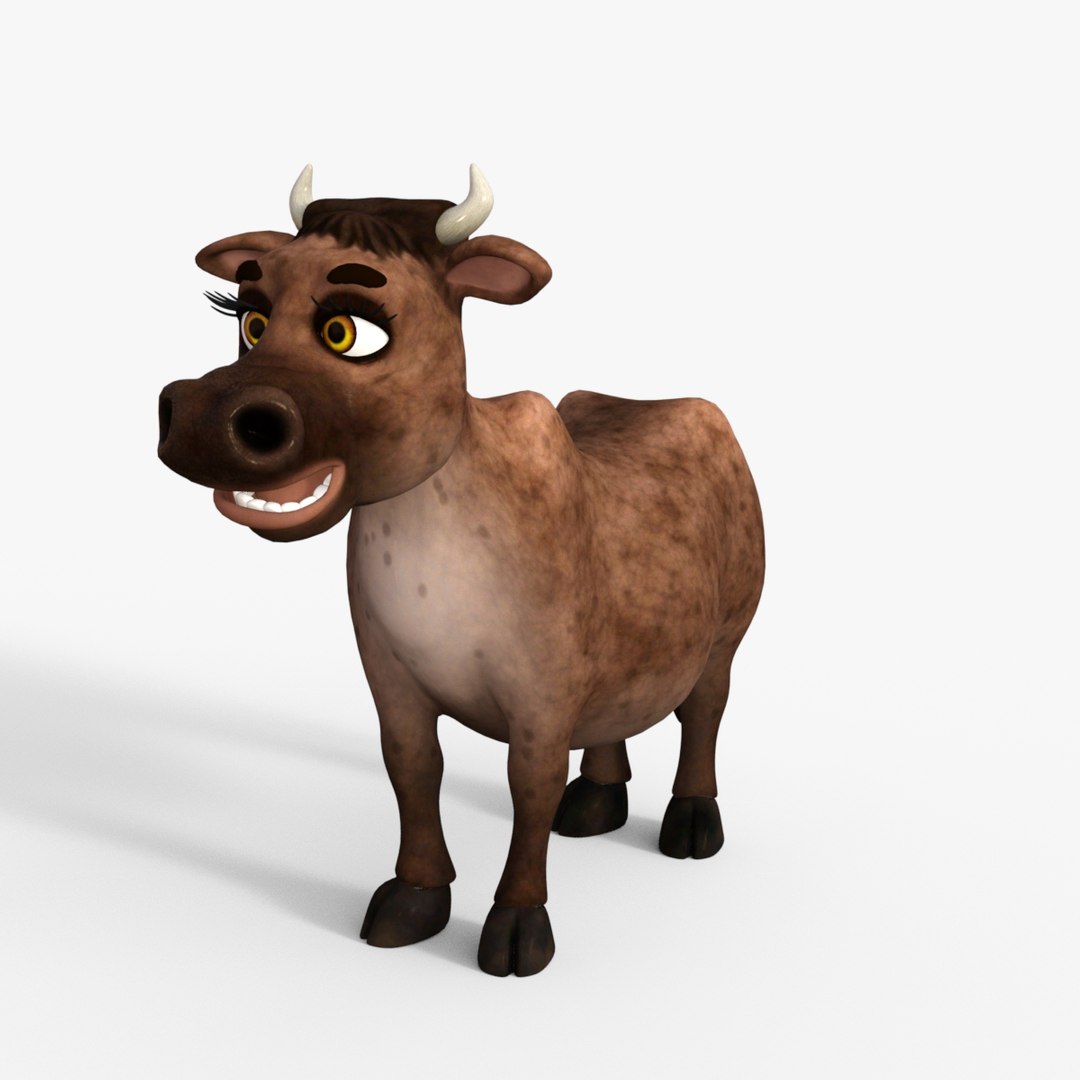Cartoon Cow 3D model - TurboSquid 2143076