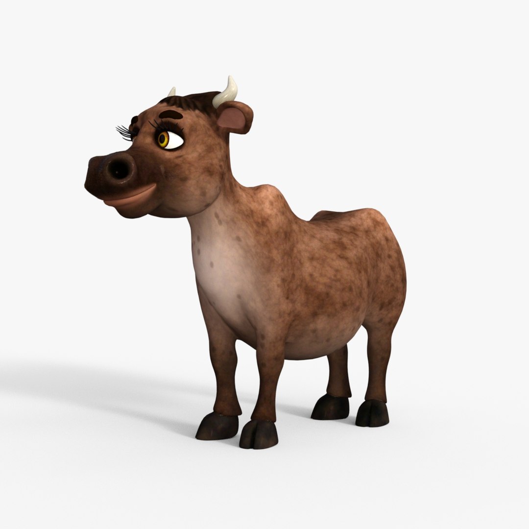 Cartoon Cow 3D Model - TurboSquid 2143076