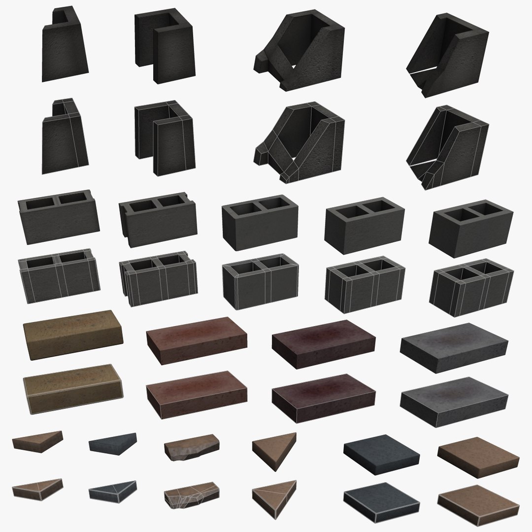 3d Brick Pack Model
