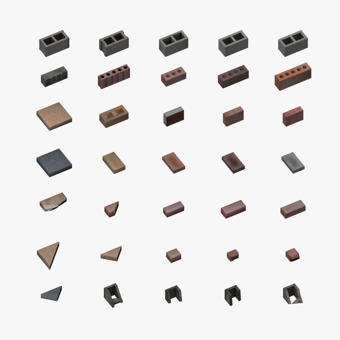 3d Brick Pack Model