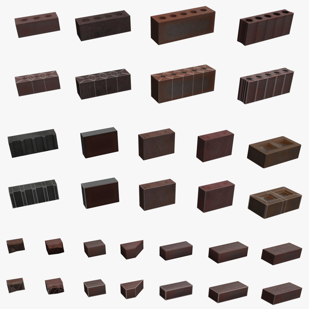 3d Brick Pack Model