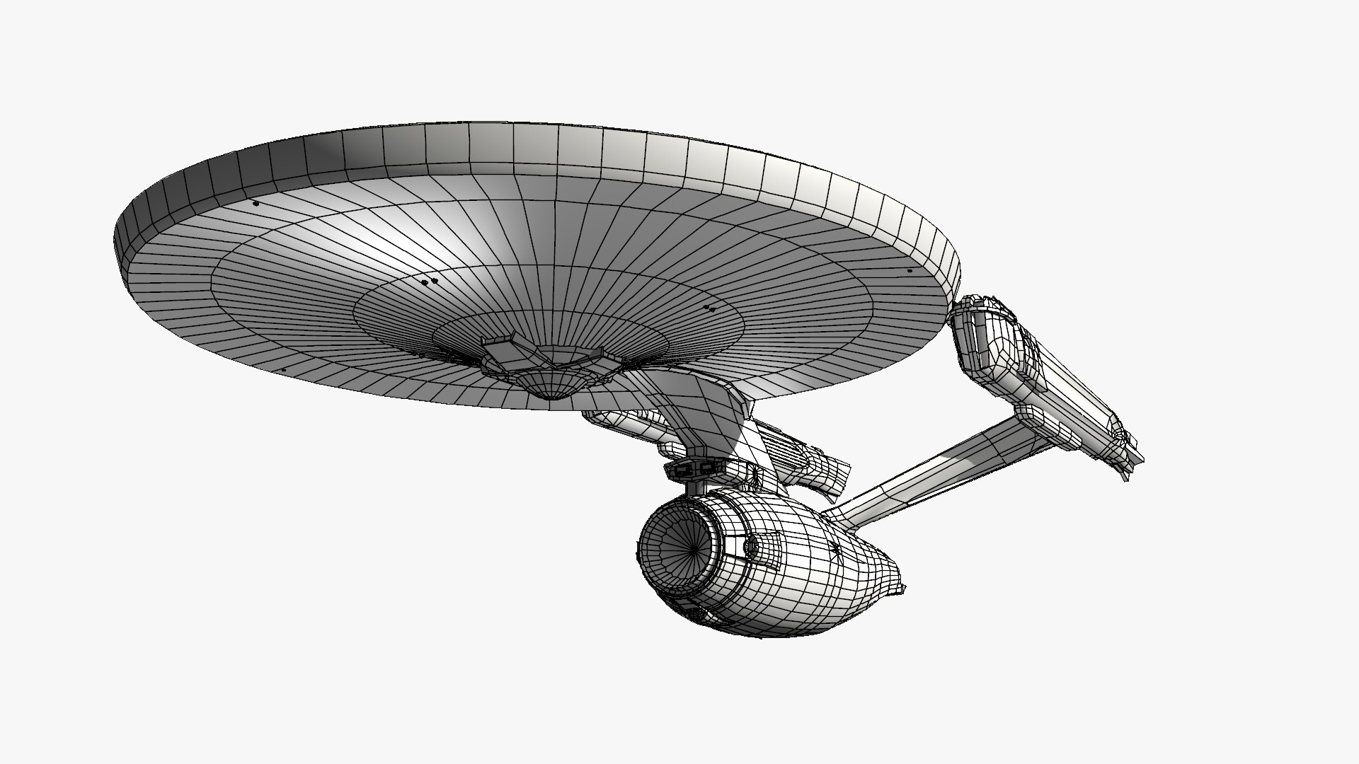 3D USS Enterprise 80s Movie Era - Includes Battle Damage - TurboSquid ...