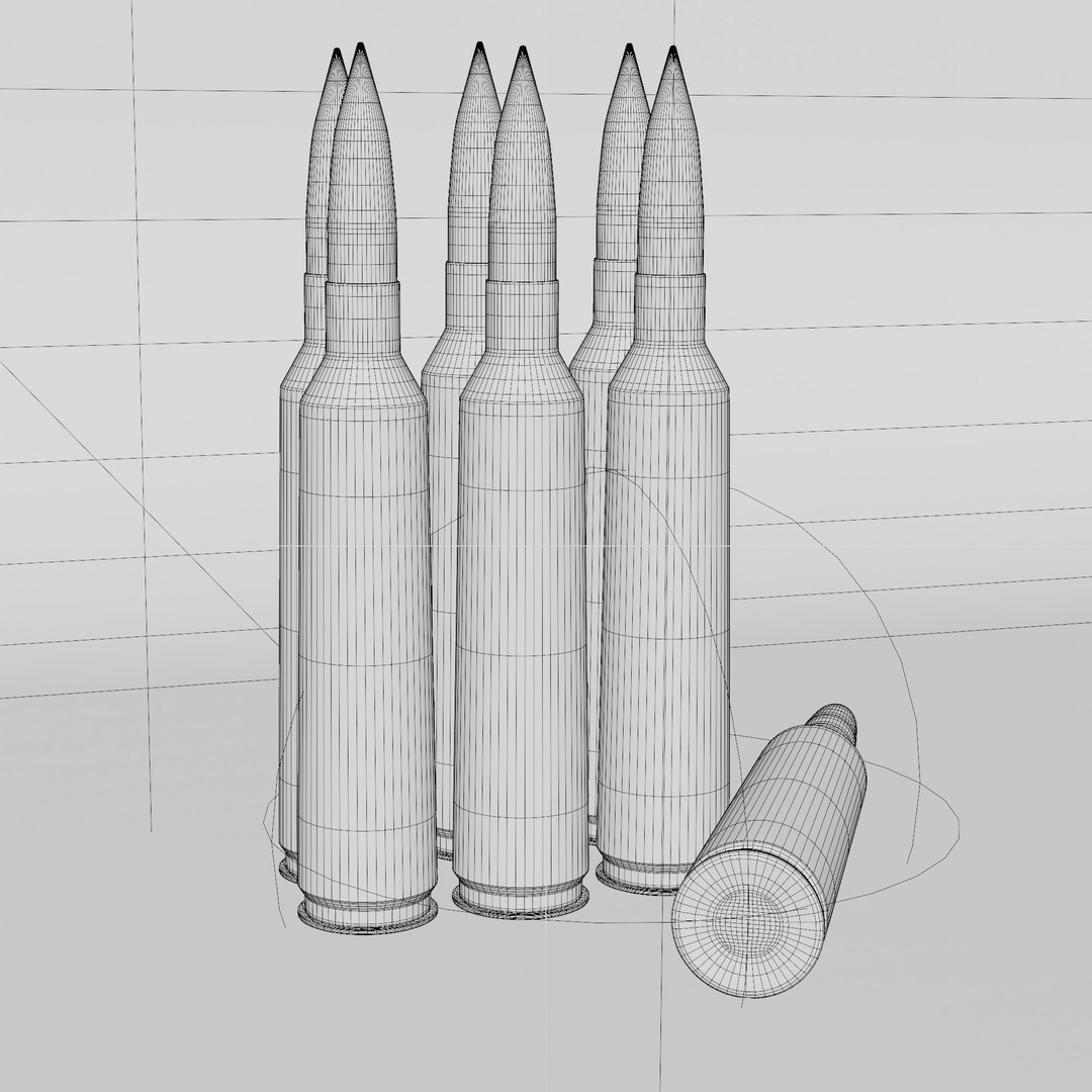 Model Of Several Bullets For Ak 47 3D - TurboSquid 1966885