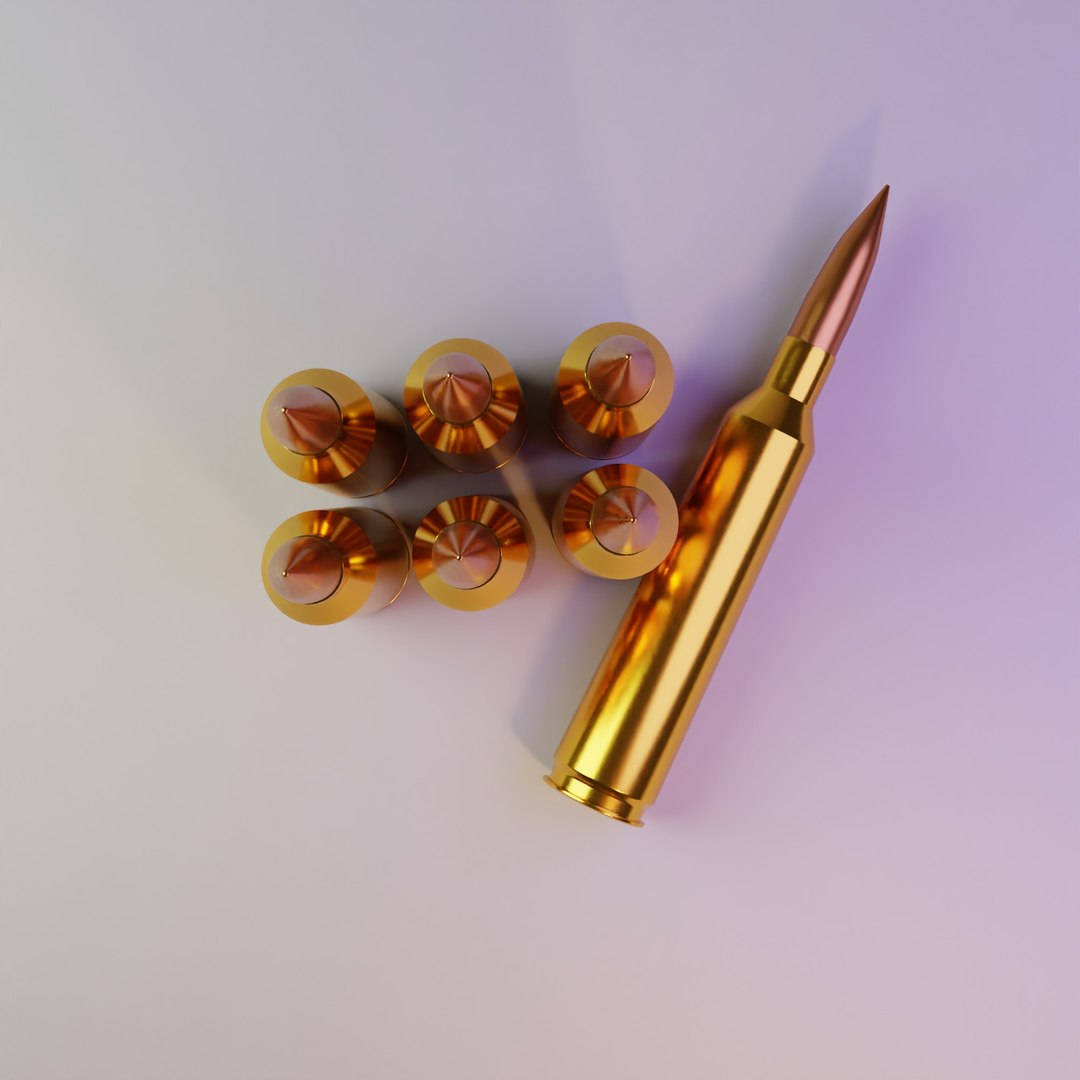 Model Of Several Bullets For Ak 47 3D - TurboSquid 1966885