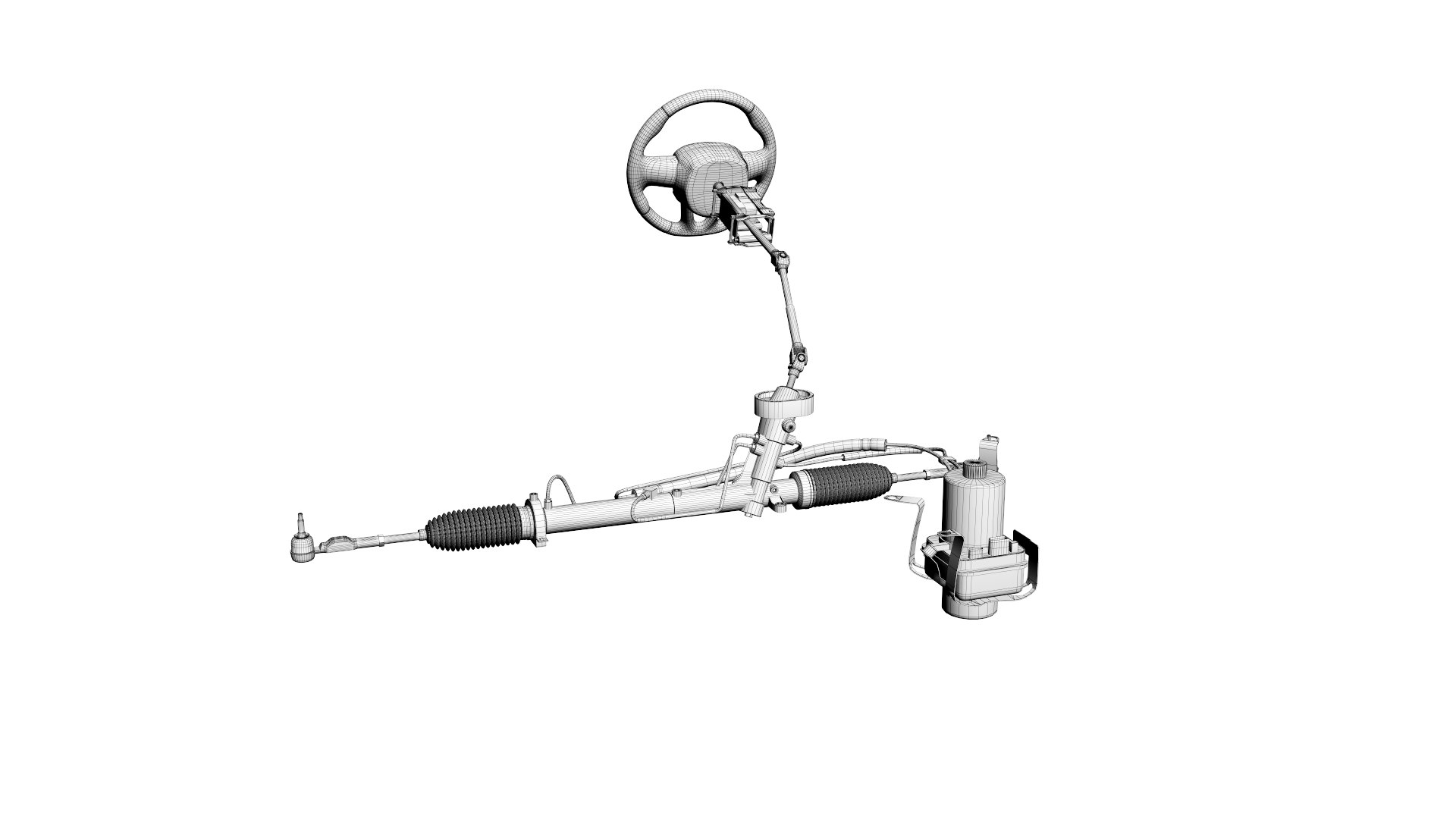 Electro-Hydraulic Power Power Steering System EHPS Model - TurboSquid ...