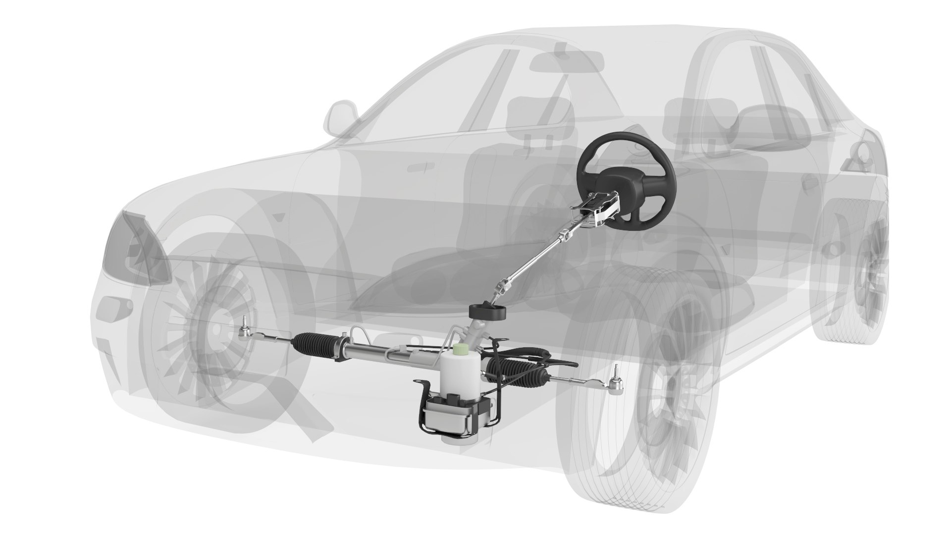 Electro-Hydraulic Power Power Steering System EHPS Model - TurboSquid ...