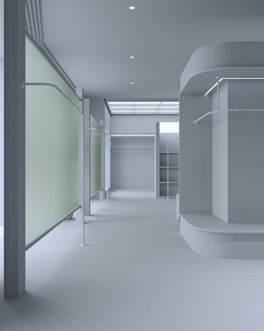 Modern Clothing Store Model - TurboSquid 2164815