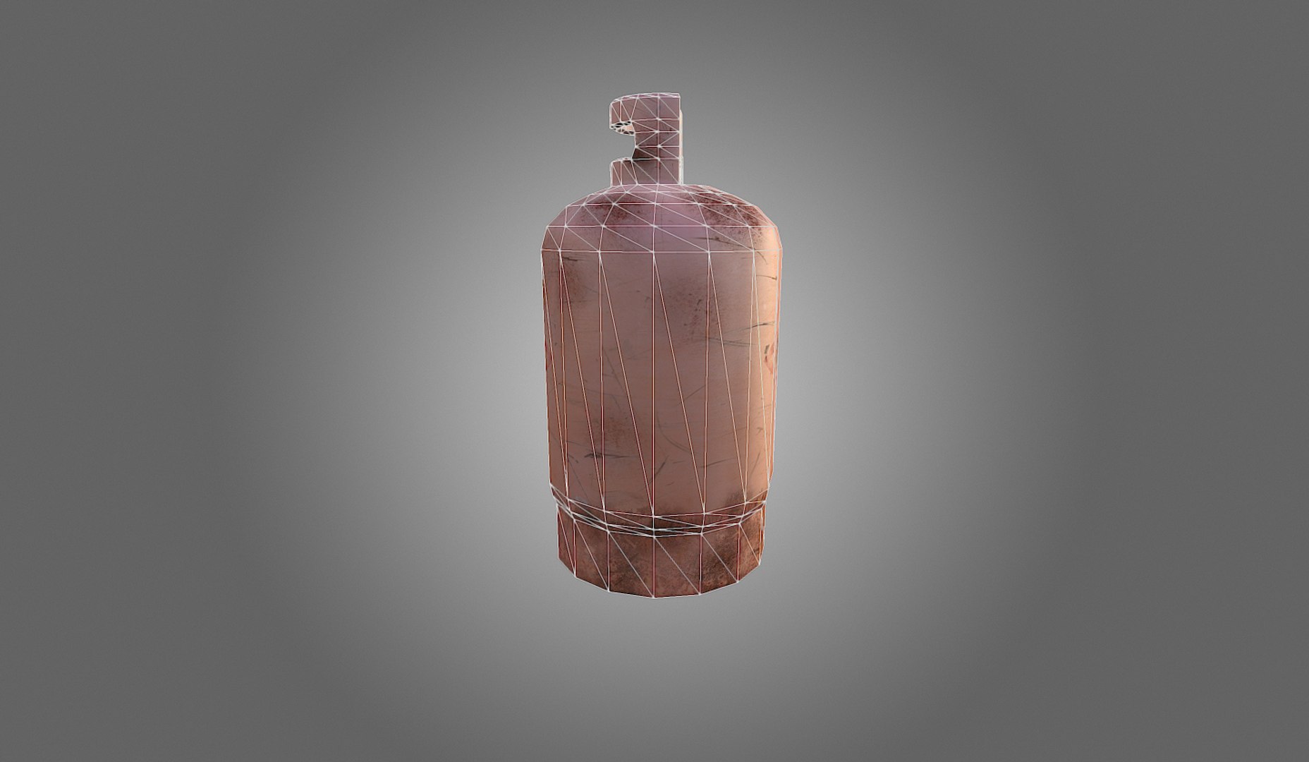 3d Low-poly Gas Cylinder Model