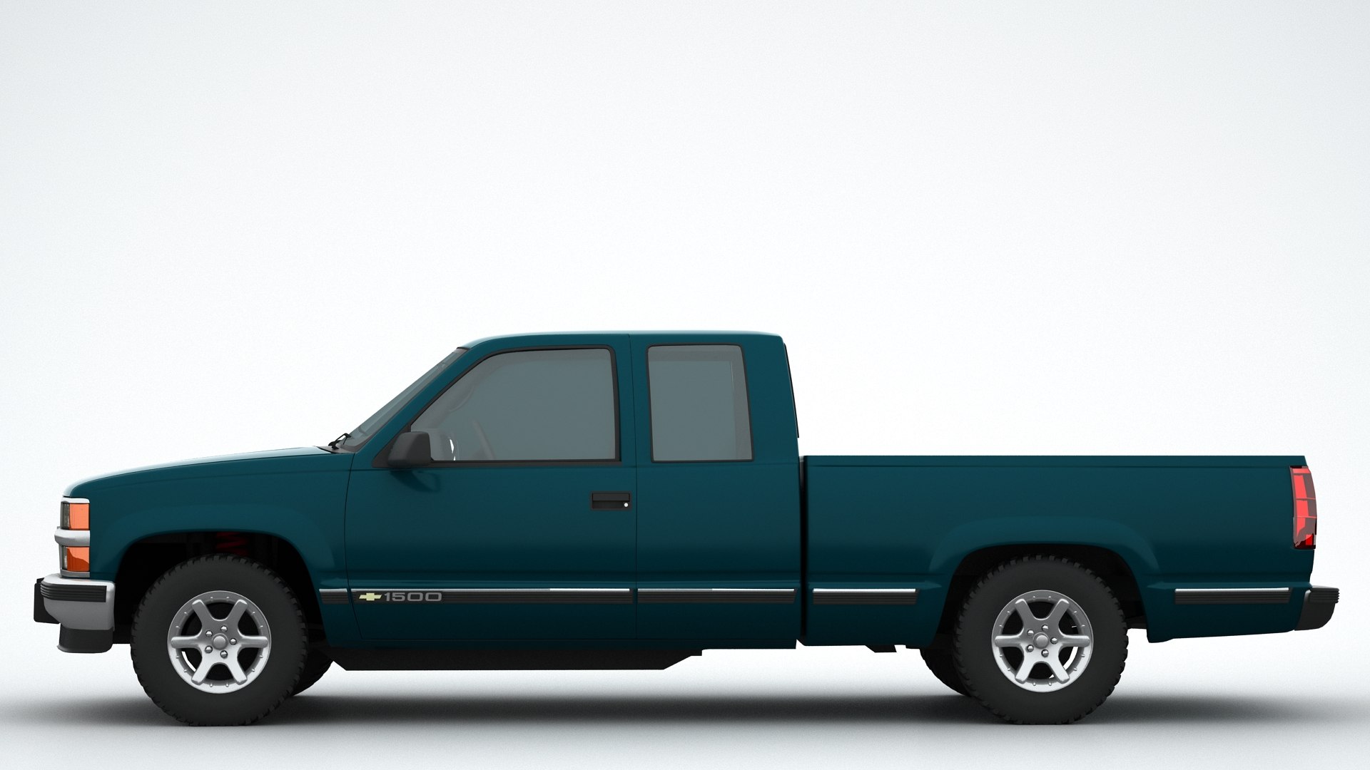 3D Chevrolet Silverado Extended Cab Model - TurboSquid 2190793