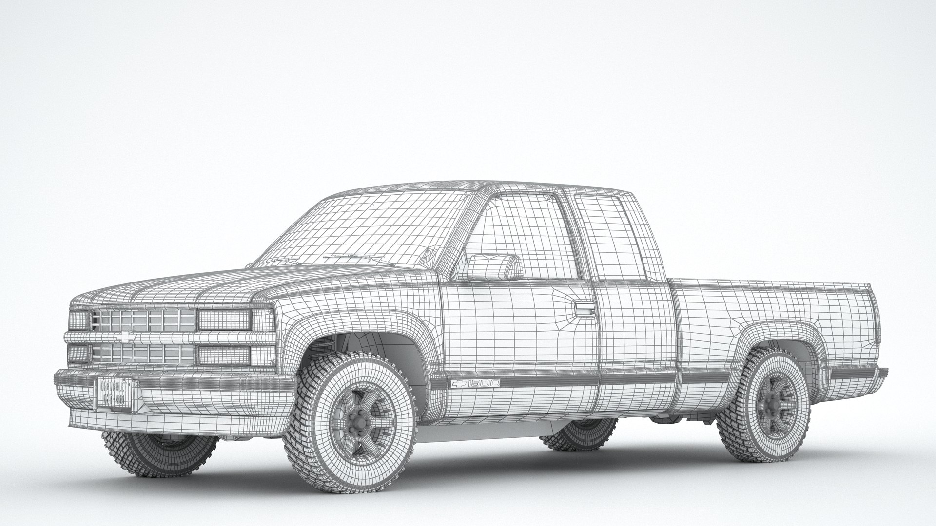 3D Chevrolet Silverado Extended Cab Model - TurboSquid 2190793