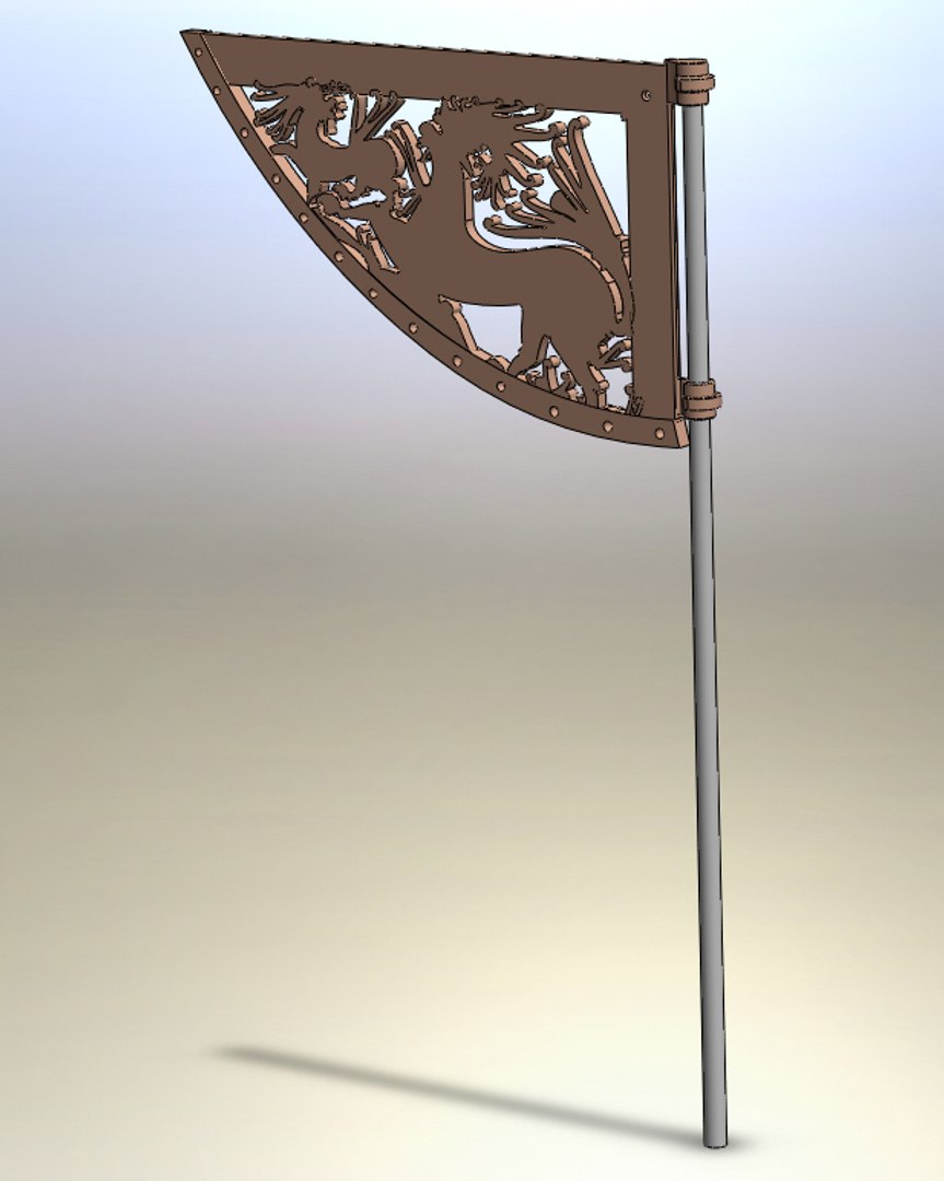 3d model celtic wind vane