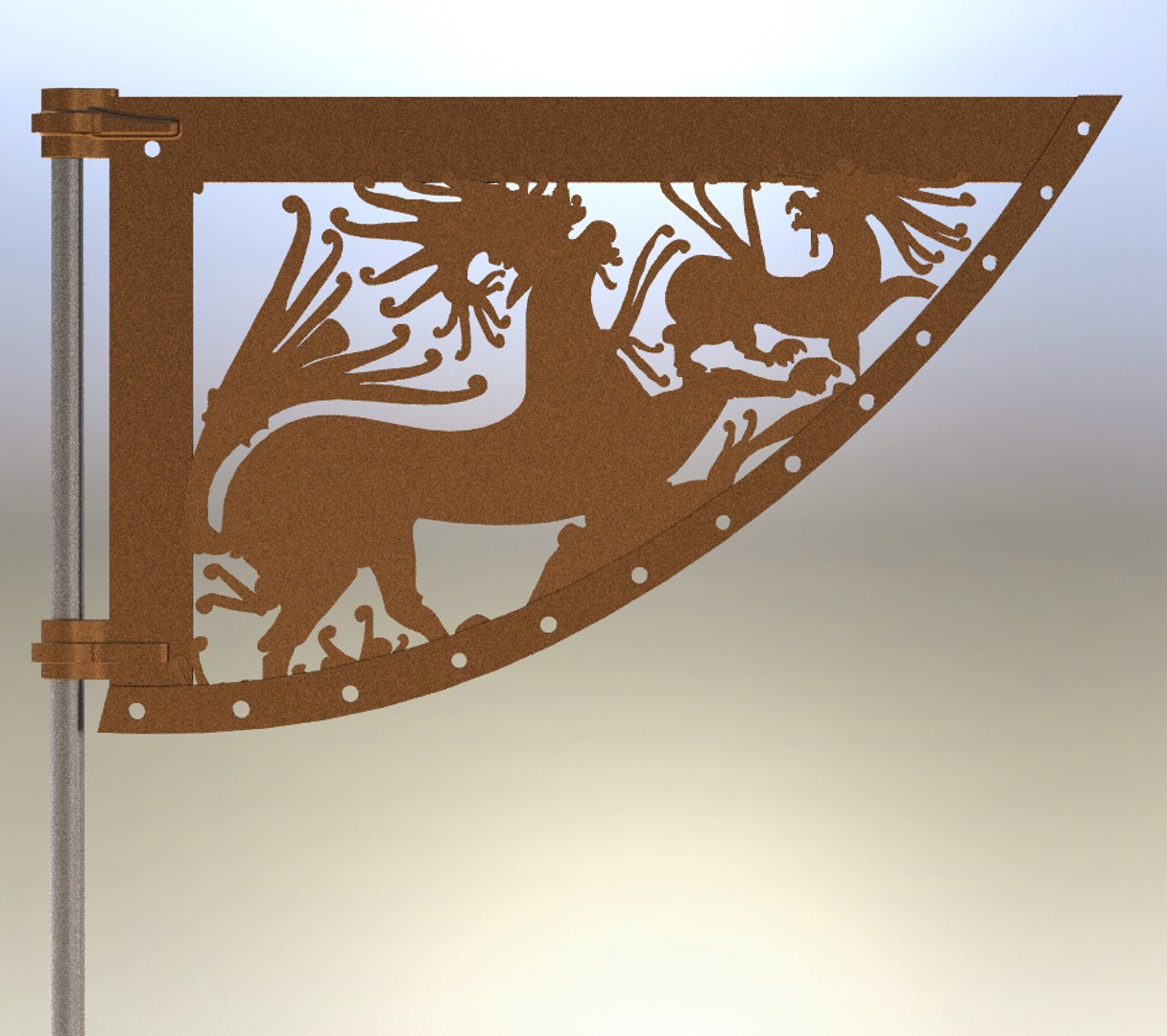 3d model celtic wind vane