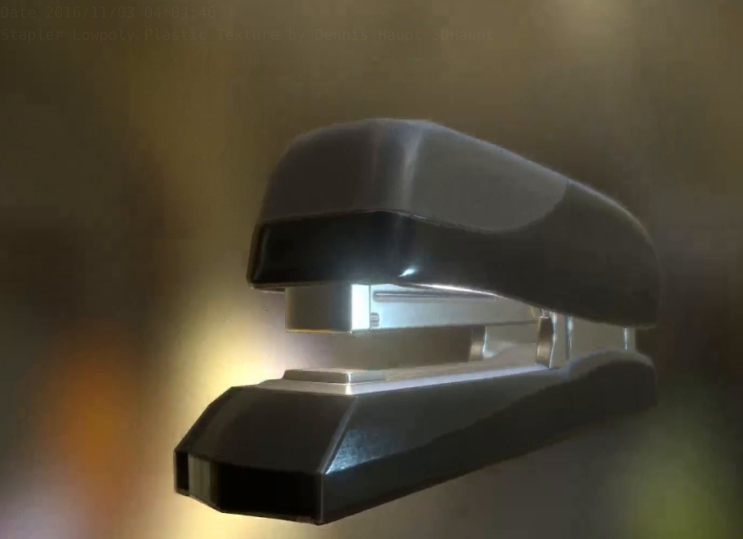 3d model stapler rigged plastic version