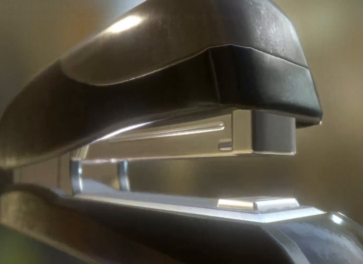 3d Model Stapler Rigged Plastic Version