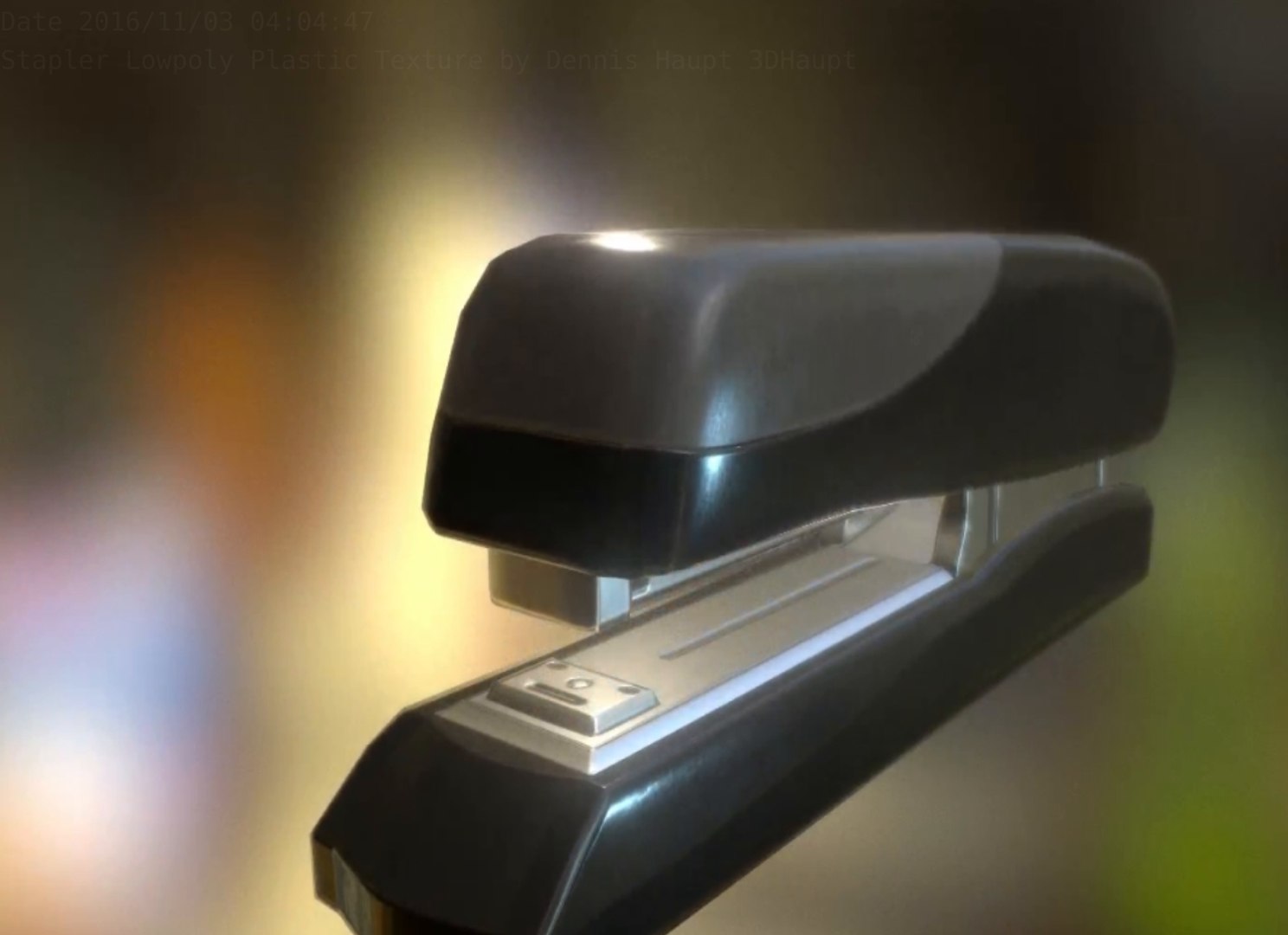 3d model stapler rigged plastic version