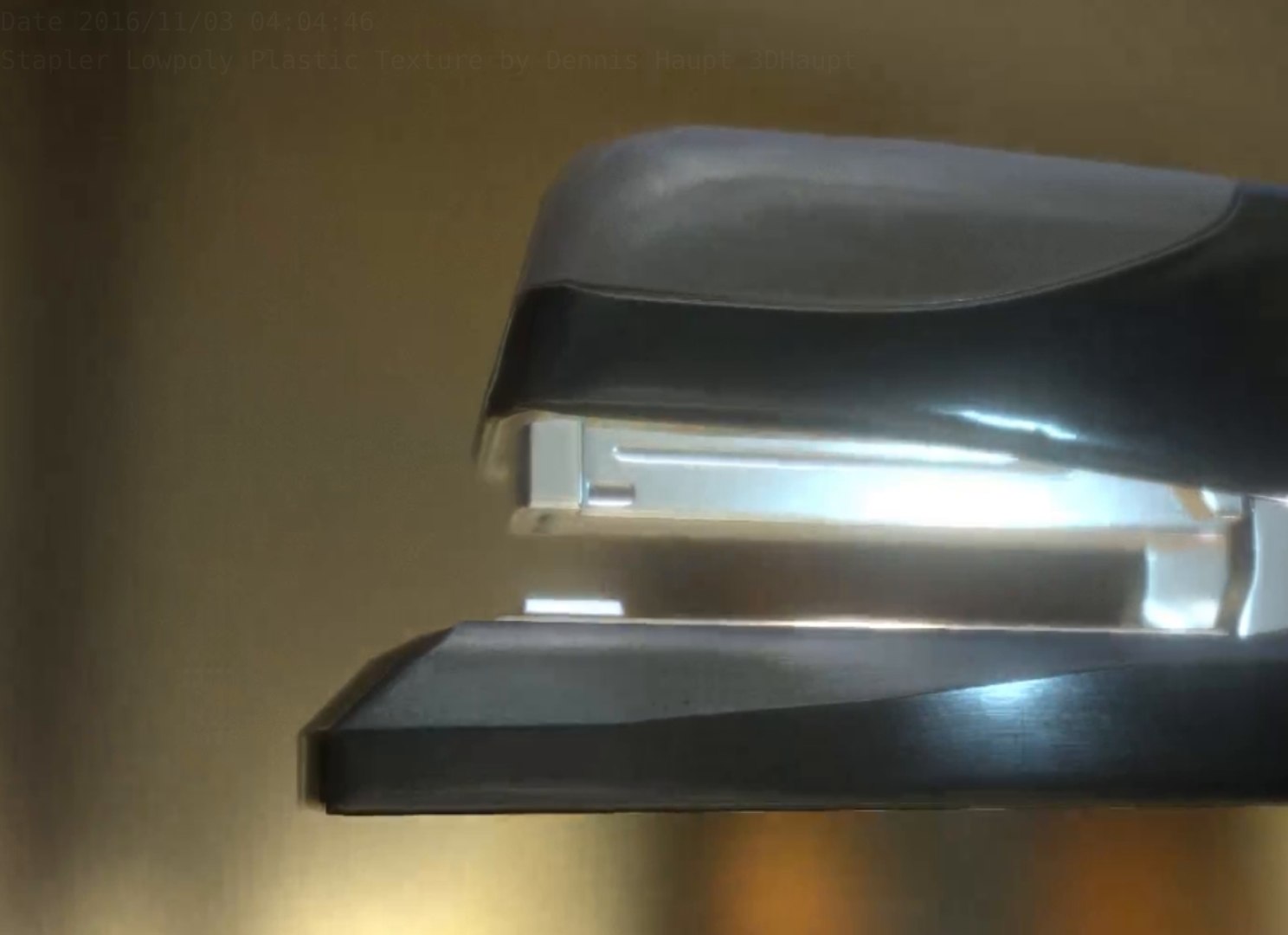 3d model stapler rigged plastic version