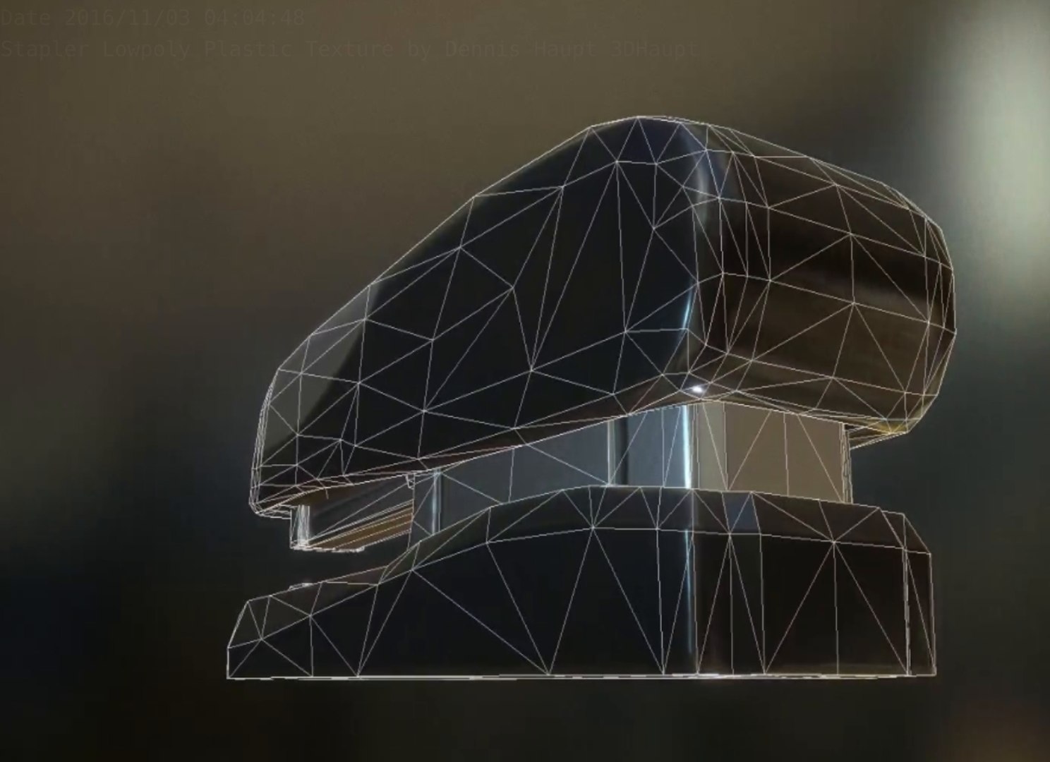 3d model stapler rigged plastic version