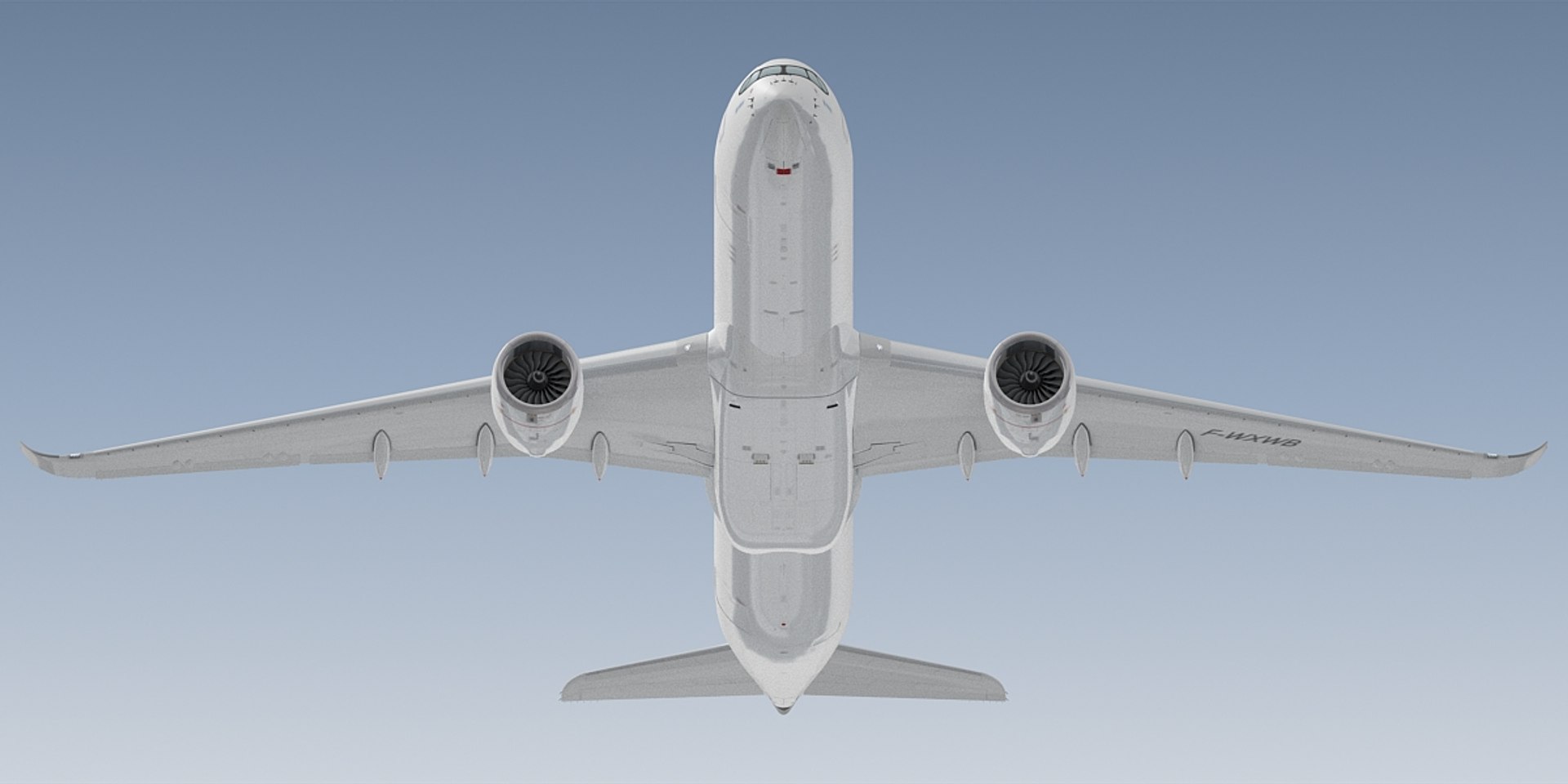 3d model airbus a350-1000 plane generic