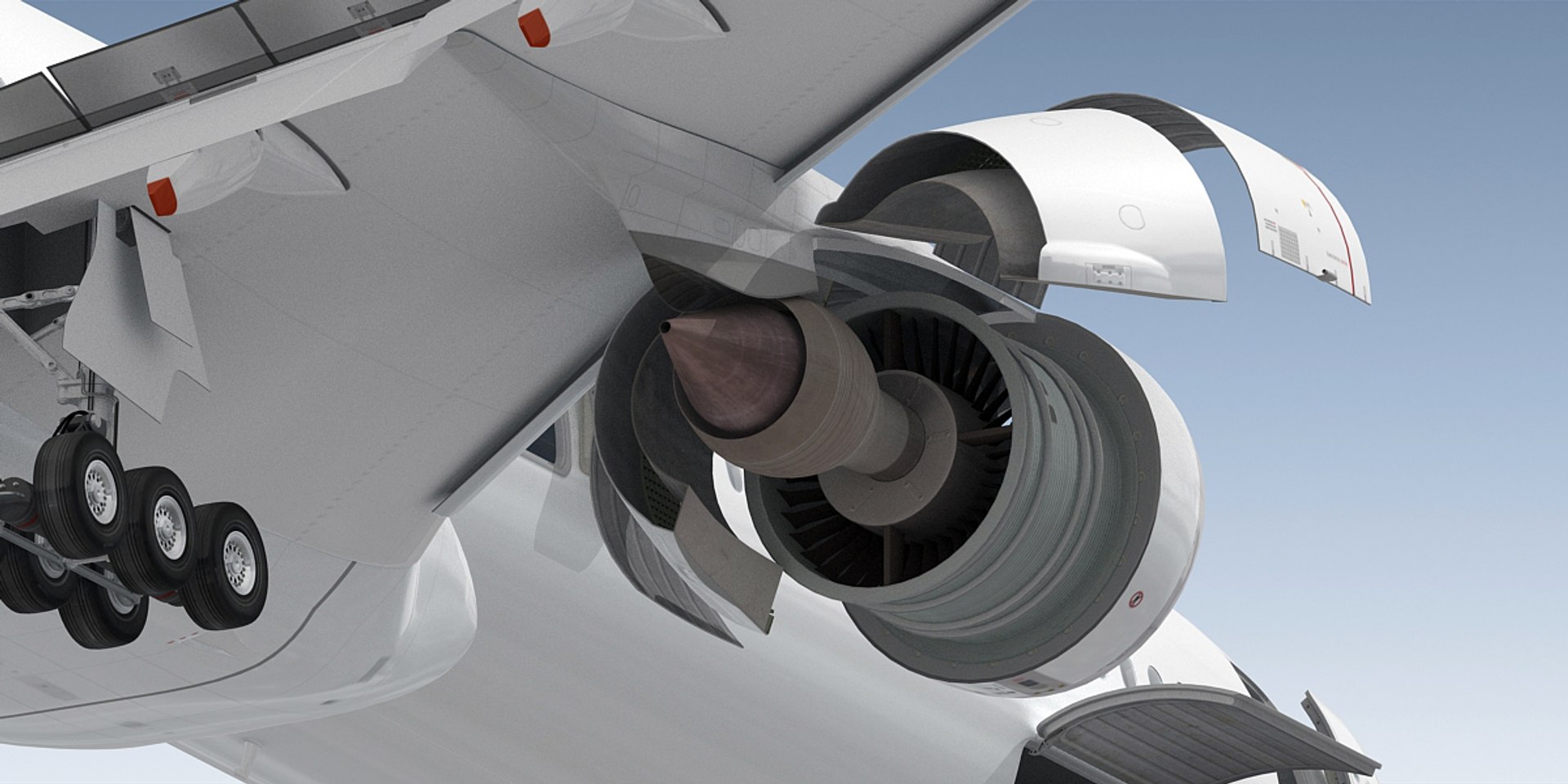 3d model airbus a350-1000 plane generic