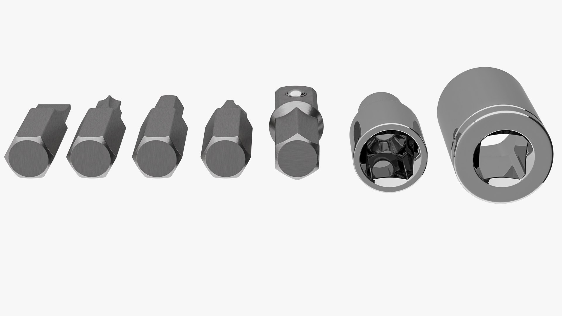 3D Model Basic Bits Sockets Set - TurboSquid 1708376