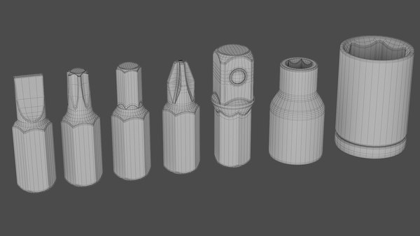 3D model basic bits sockets set - TurboSquid 1708376