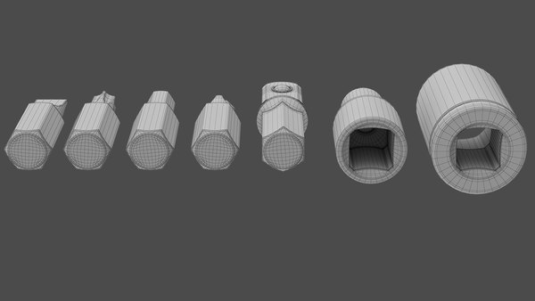 3D model basic bits sockets set - TurboSquid 1708376