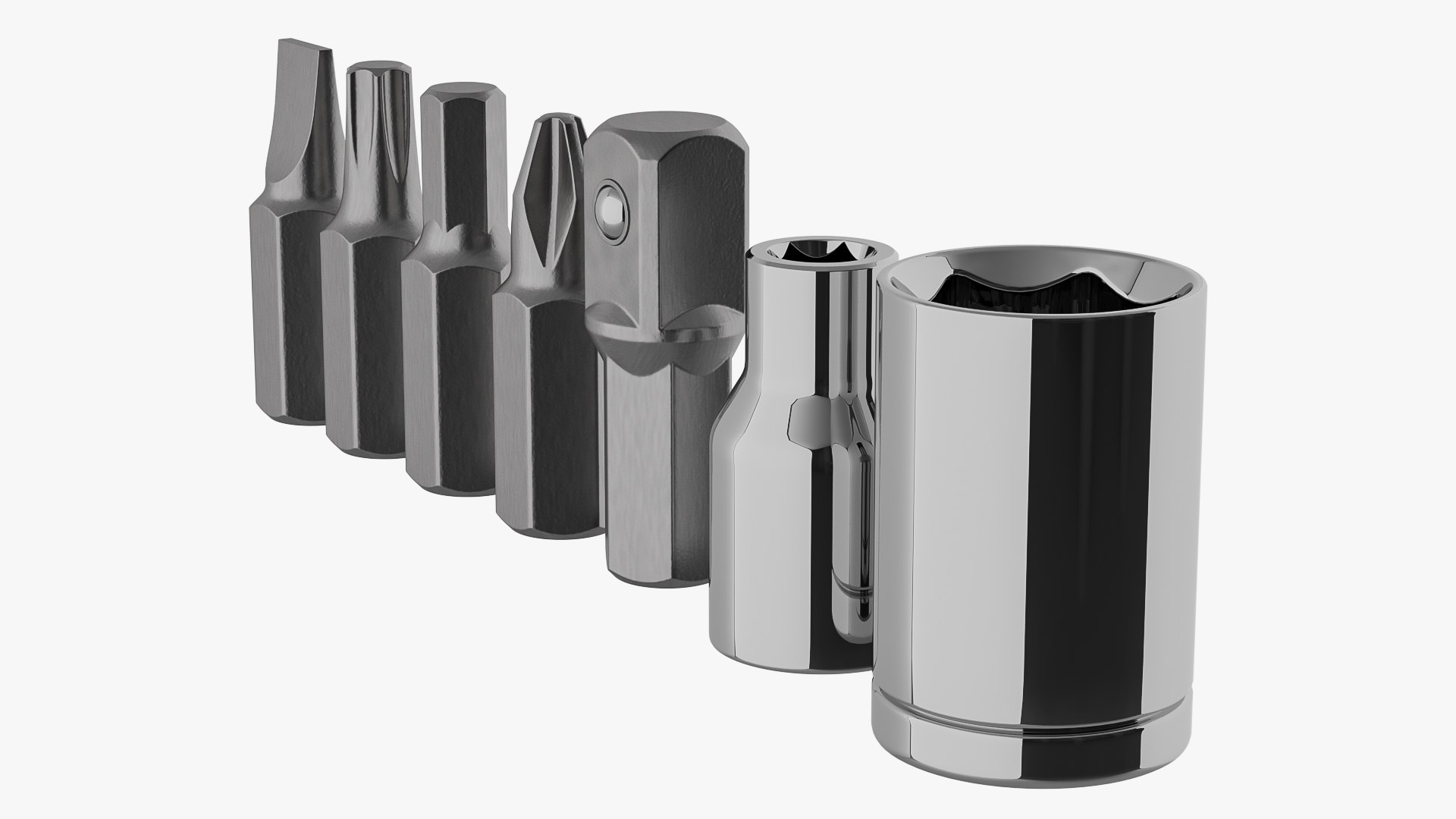 3D Model Basic Bits Sockets Set - TurboSquid 1708376