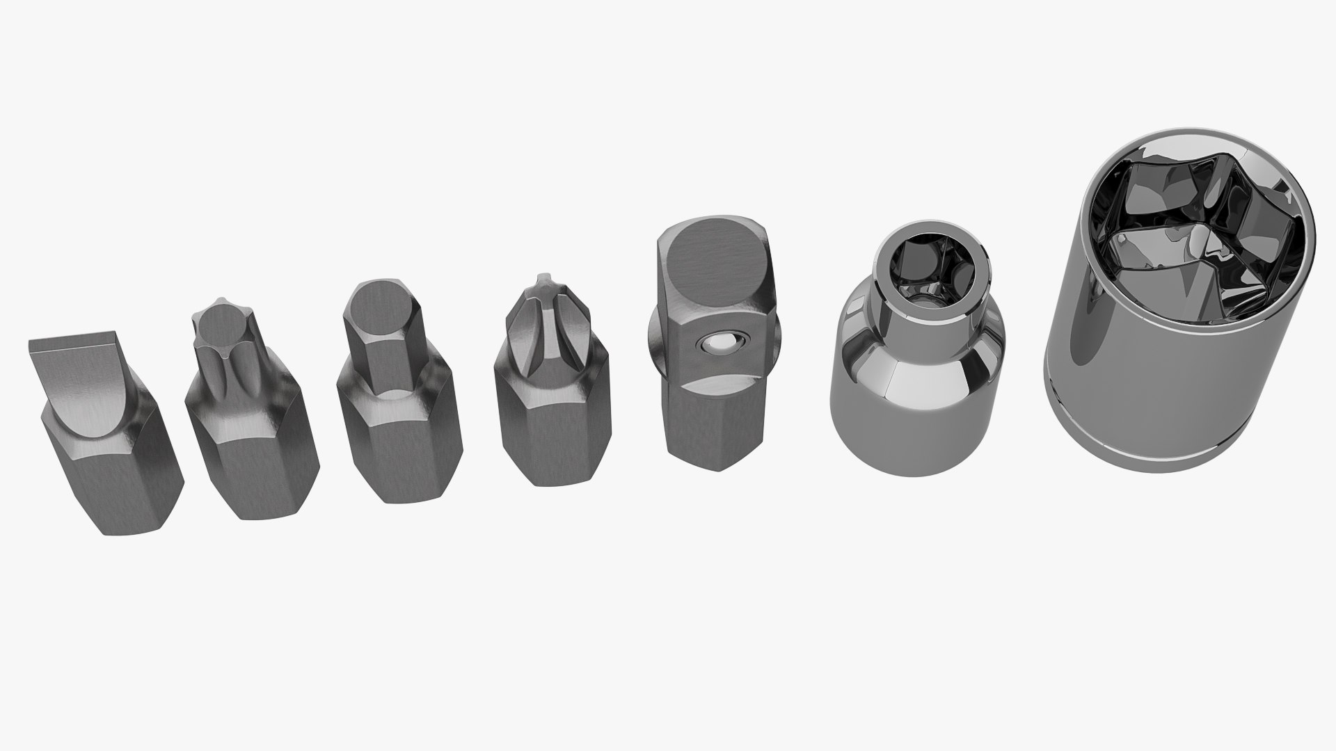 3D Model Basic Bits Sockets Set - TurboSquid 1708376