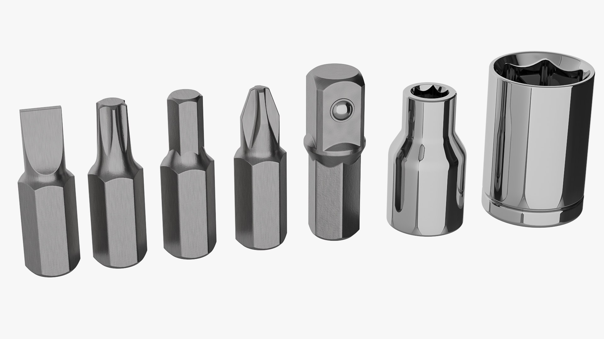 3D Model Basic Bits Sockets Set - TurboSquid 1708376