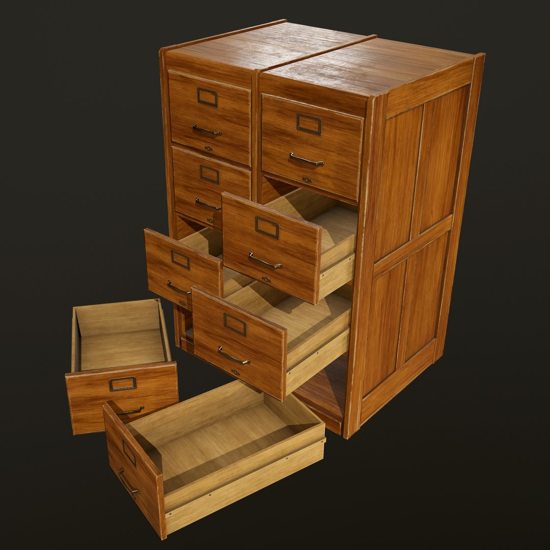 Filing Cabinets - Ready 3D Model - TurboSquid 1380856