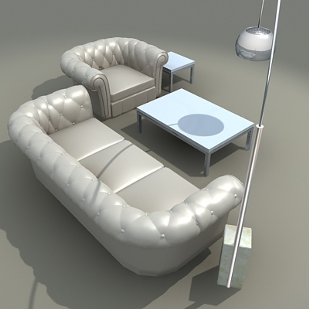 3d Model Settee Set