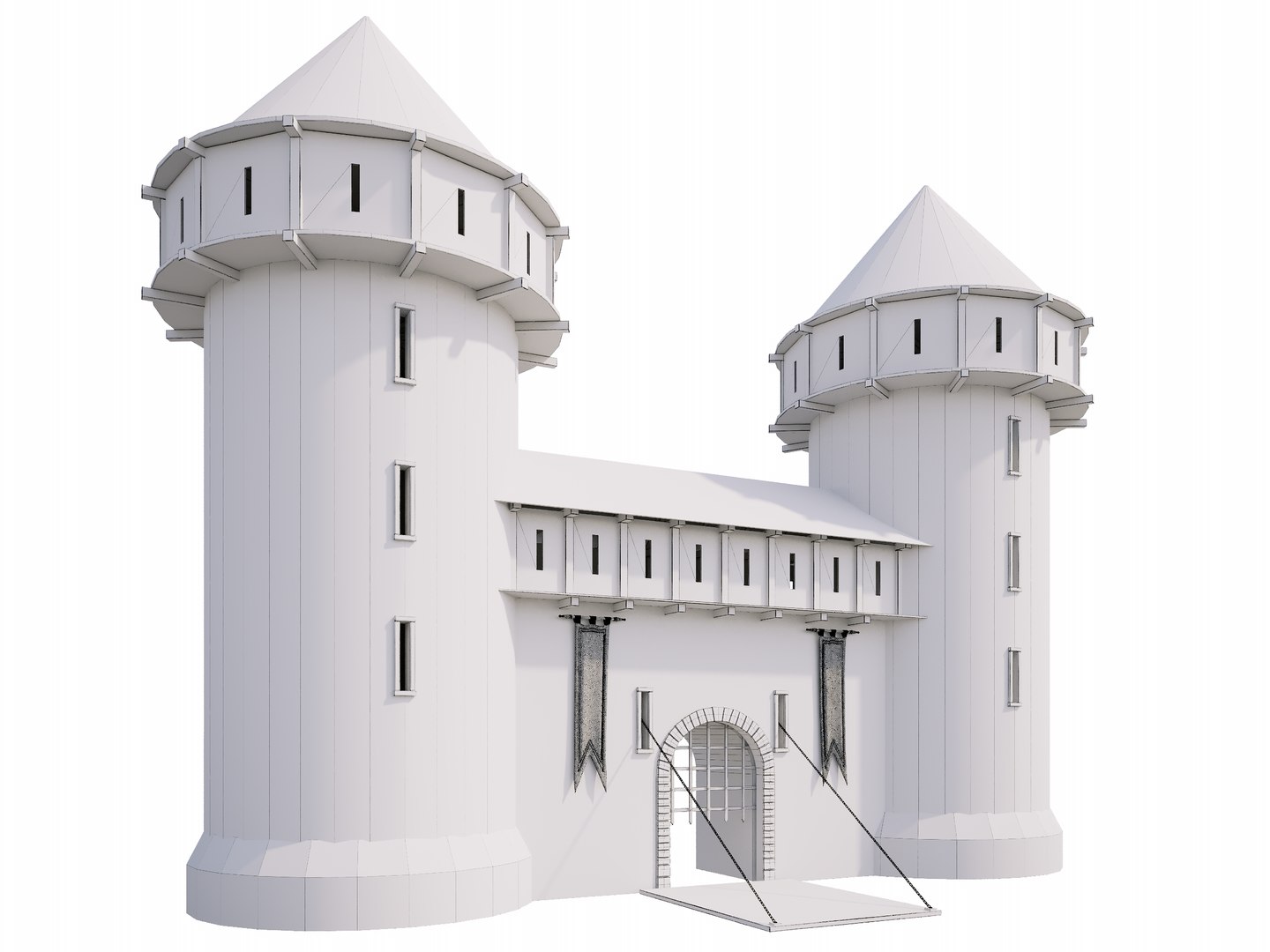 3D Medieval Castle Gate Hyper Realistic model - TurboSquid 1823486