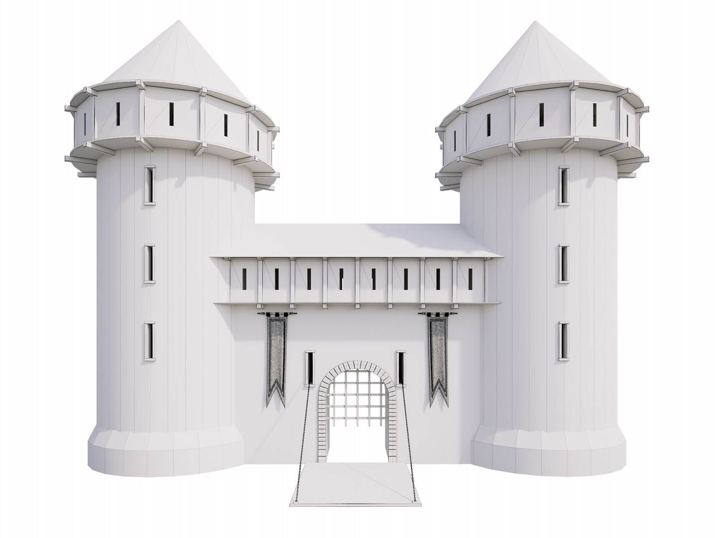 3D Medieval Castle Gate Hyper Realistic model - TurboSquid 1823486