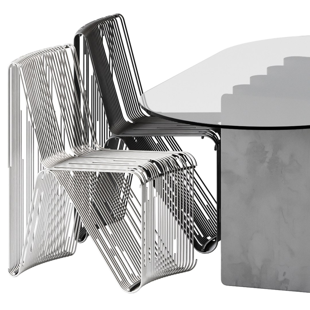 TAVOLO2 Table By Pulpo And Glitch Chair By Nama Home 3D - TurboSquid ...